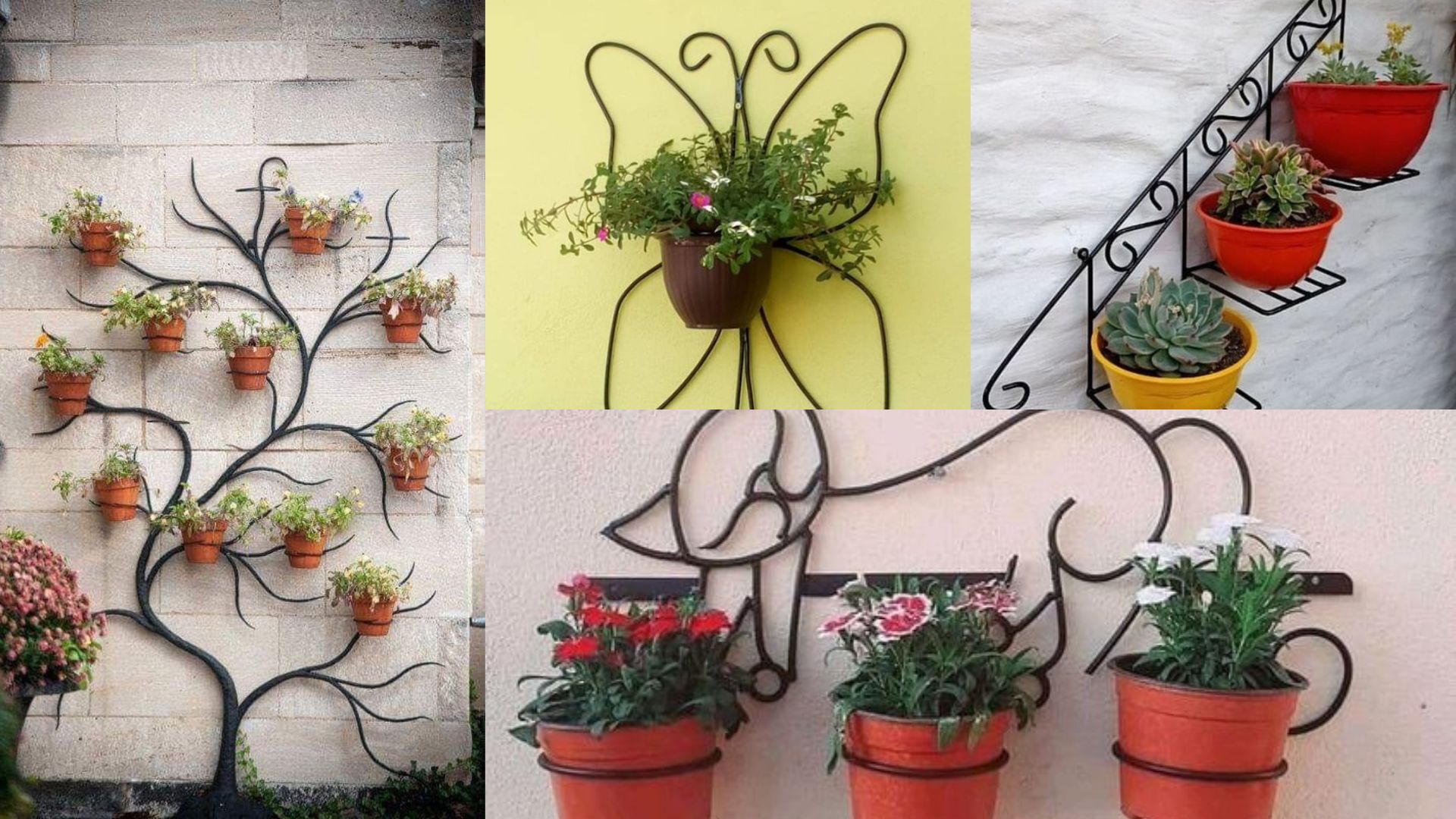 Increíbles Ideas De Maceteros De Pared De Alambre